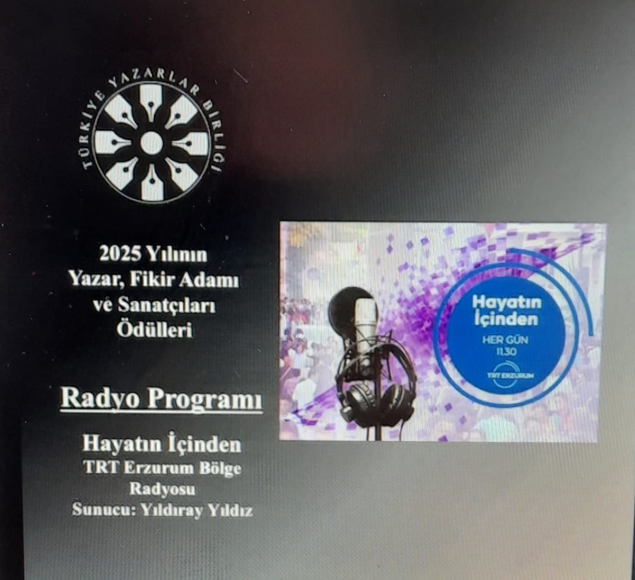TYB 2025 Ödüllerinde İki Ödül TRT Erzurum’a: İsmail Bingöl ve "Hayatın ...