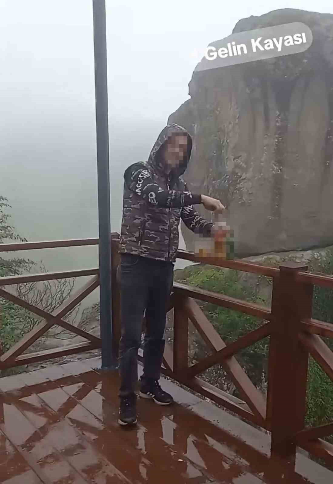 Giresun'da Gelin Kayası'ndaki alkol paylaşımına adli işlem